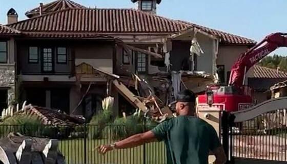 VIDEO: NFL star’s mansion demolished right before his eyes | Dailysports