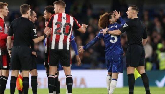 Mark Cucurella received a red card after the final whistle of the ...