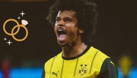 Wedding bells: Borussia Dortmund forward Karim Adeyemi ties the knot ...