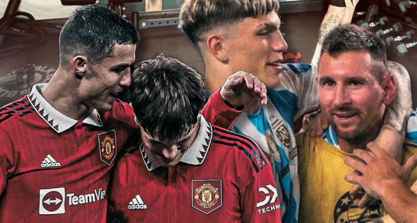 Manchester United star Alejandro Garnacho showcases home gym with Messi ...