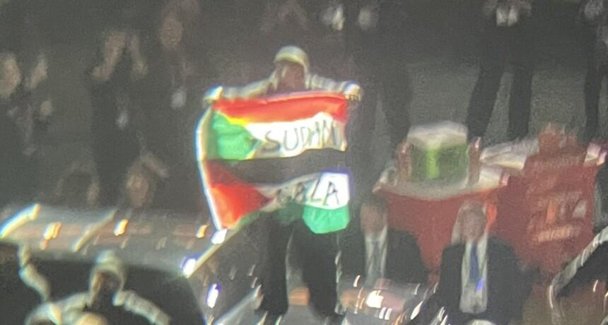 Protest at Super Bowl Halftime: participant detained for displaying ...