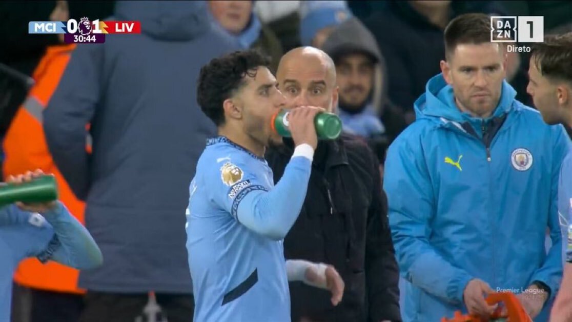 He’s clearly not happy. Guardiola reprimanded Marmoush after the ...