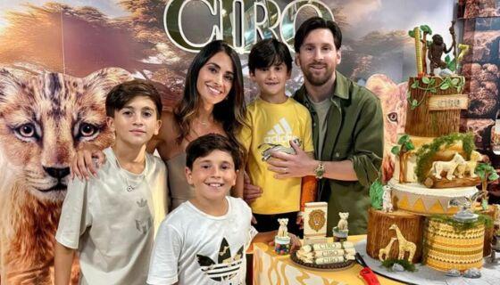 Loving parents: Leo Messi and wife throw a birthday party for their son ...