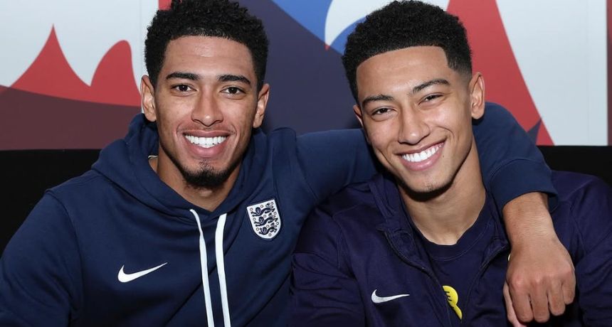 Jude Bellingham shows how he trains with his younger brother at England ...