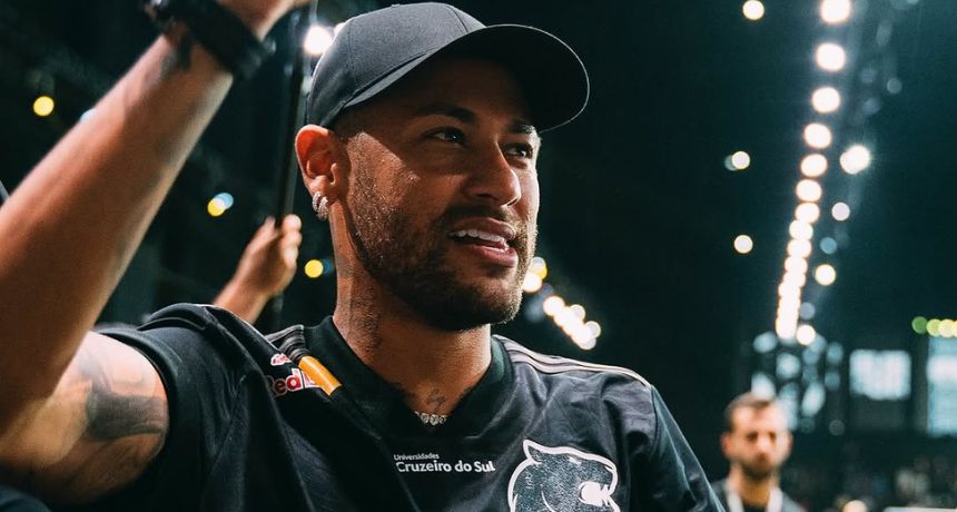 Building momentum. Neymar and his friend and co-president celebrate ...