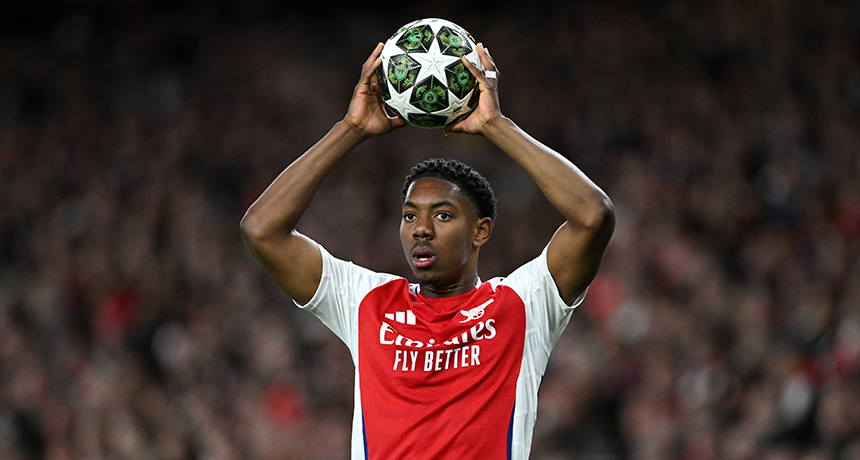 Battle of generations. Arsenal defender Miles Lewis-Skelly wasn't born ...