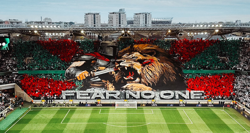 “We fear no one.” Legia fans greet Chelsea with a loud performance ...