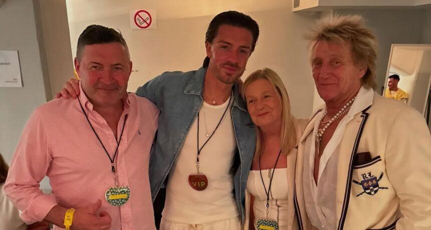 Jack Grealish attends legendary Rod Stewart concert in Dortmund with ...