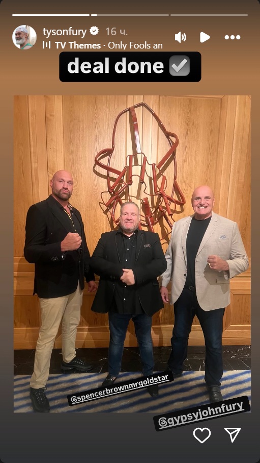 “The deal is done.” Tyson Fury teases fans with a cryptic photo ...