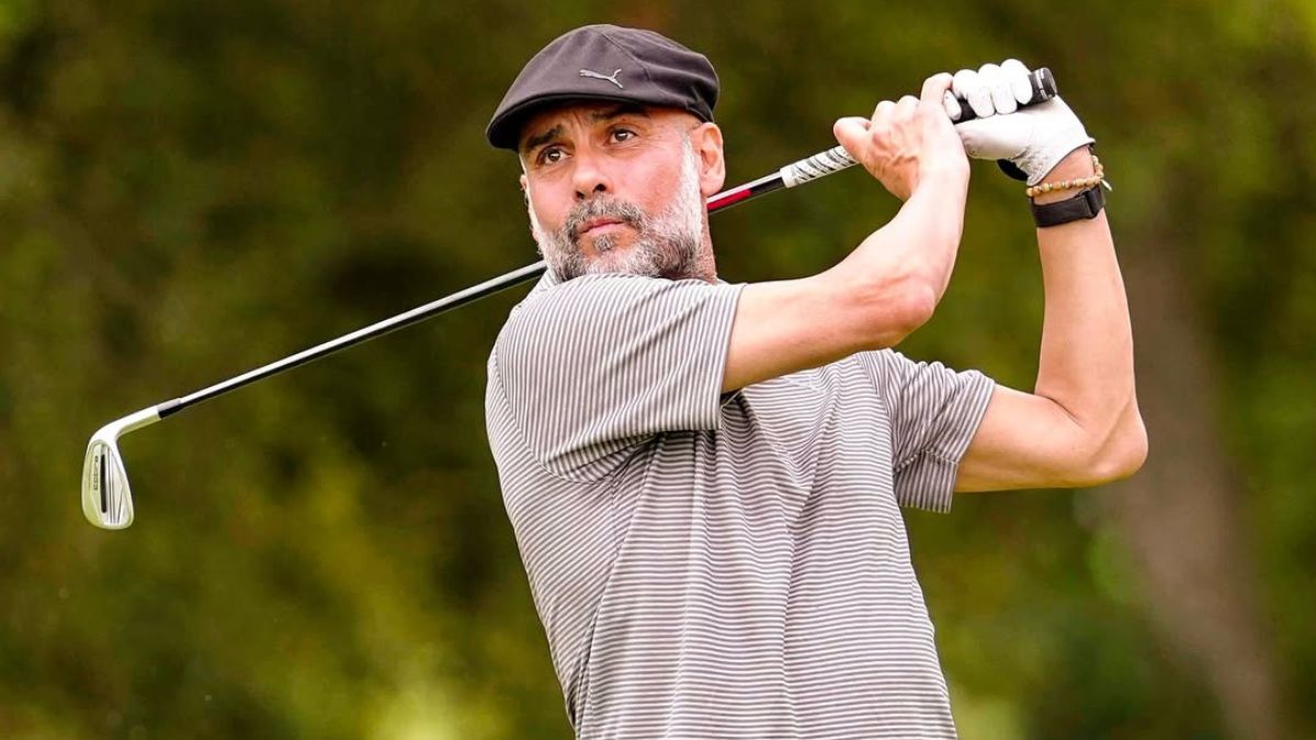 Pep Guardiola joins fellow football legends for a round of golf at the ...