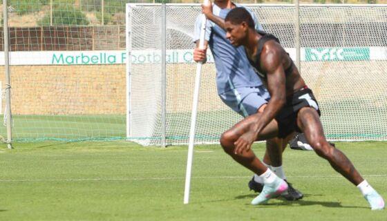 Continues to train individually: Marcus Rashford putting in work at the ...