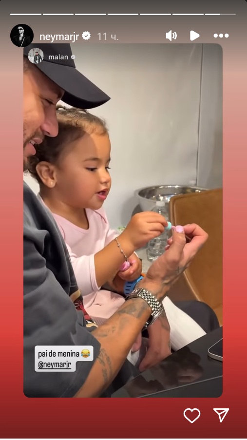 Having fun with dad. Neymar shares hilarious video with his daughter ...