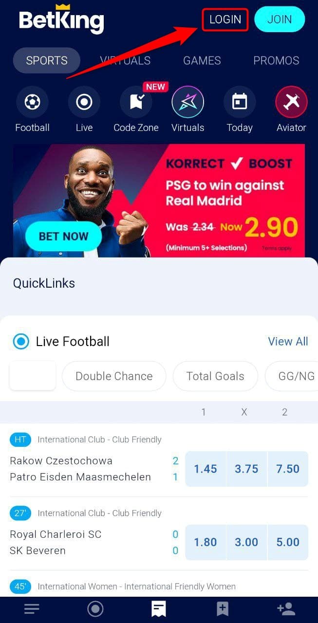 BetKing Login in Nigeria - How to Log In to Your BetKing Account