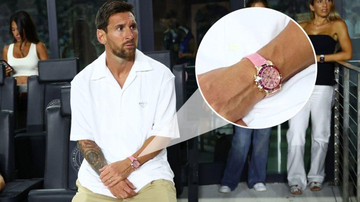 True luxury! Messi spotted sporting incredibly rare and expensive Rolex ...
