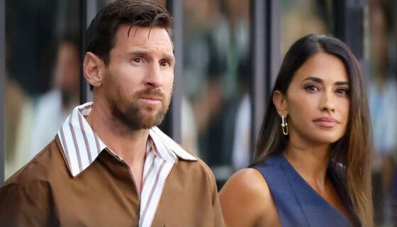 Model couple: Messi and his wife spotted in the stands at Inter Miami ...