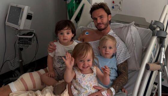 Supporting dad. James Maddison shares touching video with his children ...