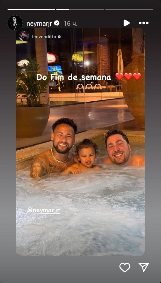 Enjoying some downtime. Neymar shares a playful poolside photo with his ...