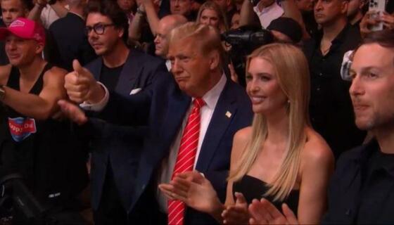 Donald Trump attended UFC 299 with his daughter straight after his ...
