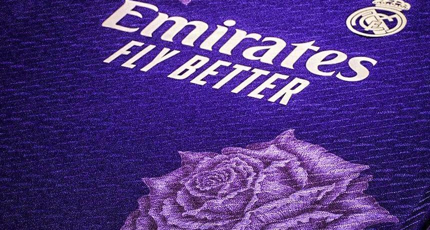 With roses on the sides. Real Madrid presented the fourth set of kit ...