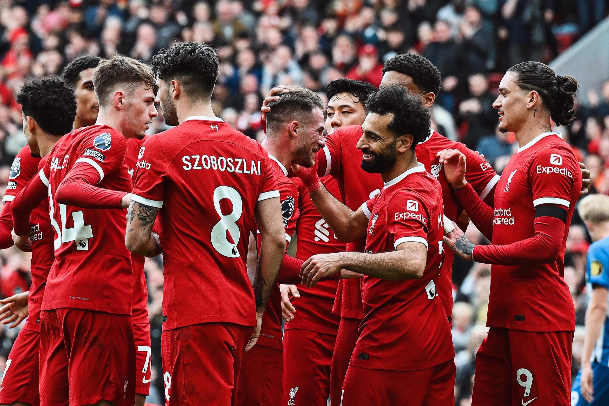 Liverpool fans have set a record attendance at Anfield in the English ...