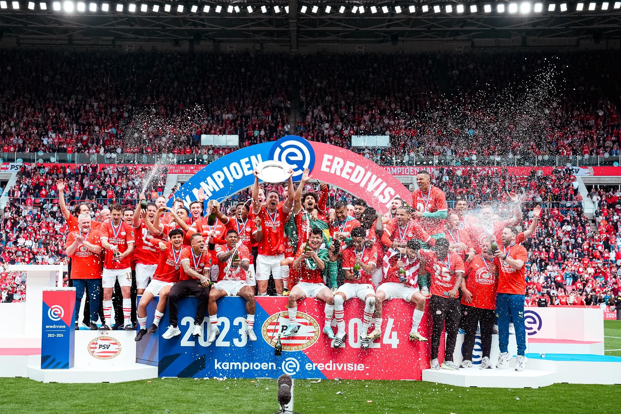 PSV has clinched the Eredivisie title for the 25th time in its history ...
