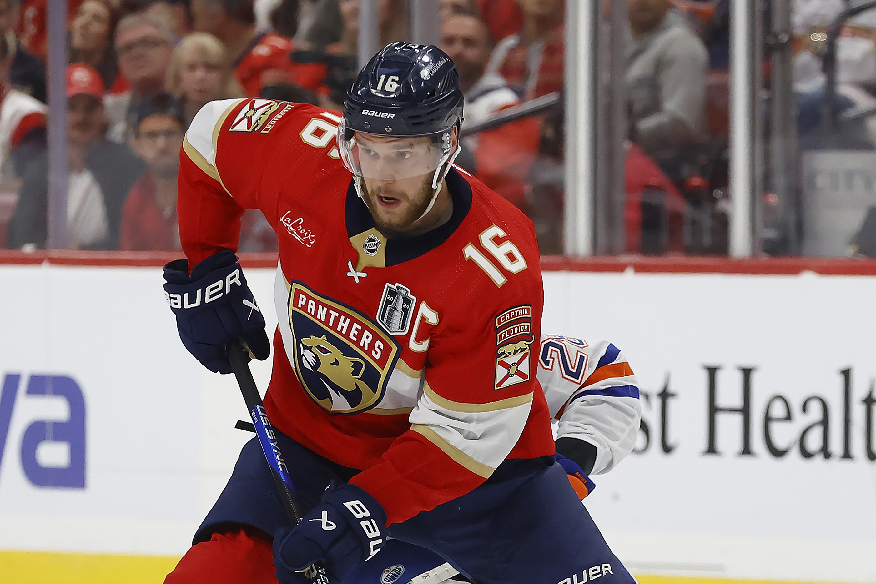 The Florida Panthers' captain avoided injury and participated in ...