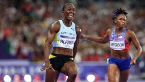 Julien Alfred is the top sprinter in the 100 meters, and Saint Lucia ...