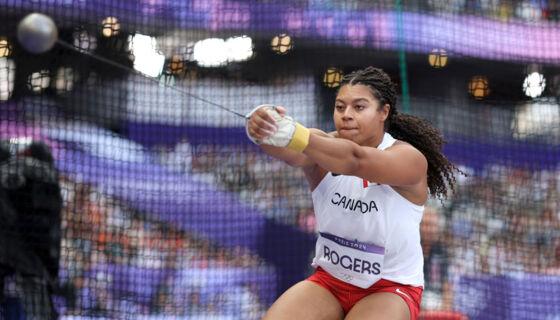 It's a double-gold for Canada. Rogers is Olympic champion in the hammer ...