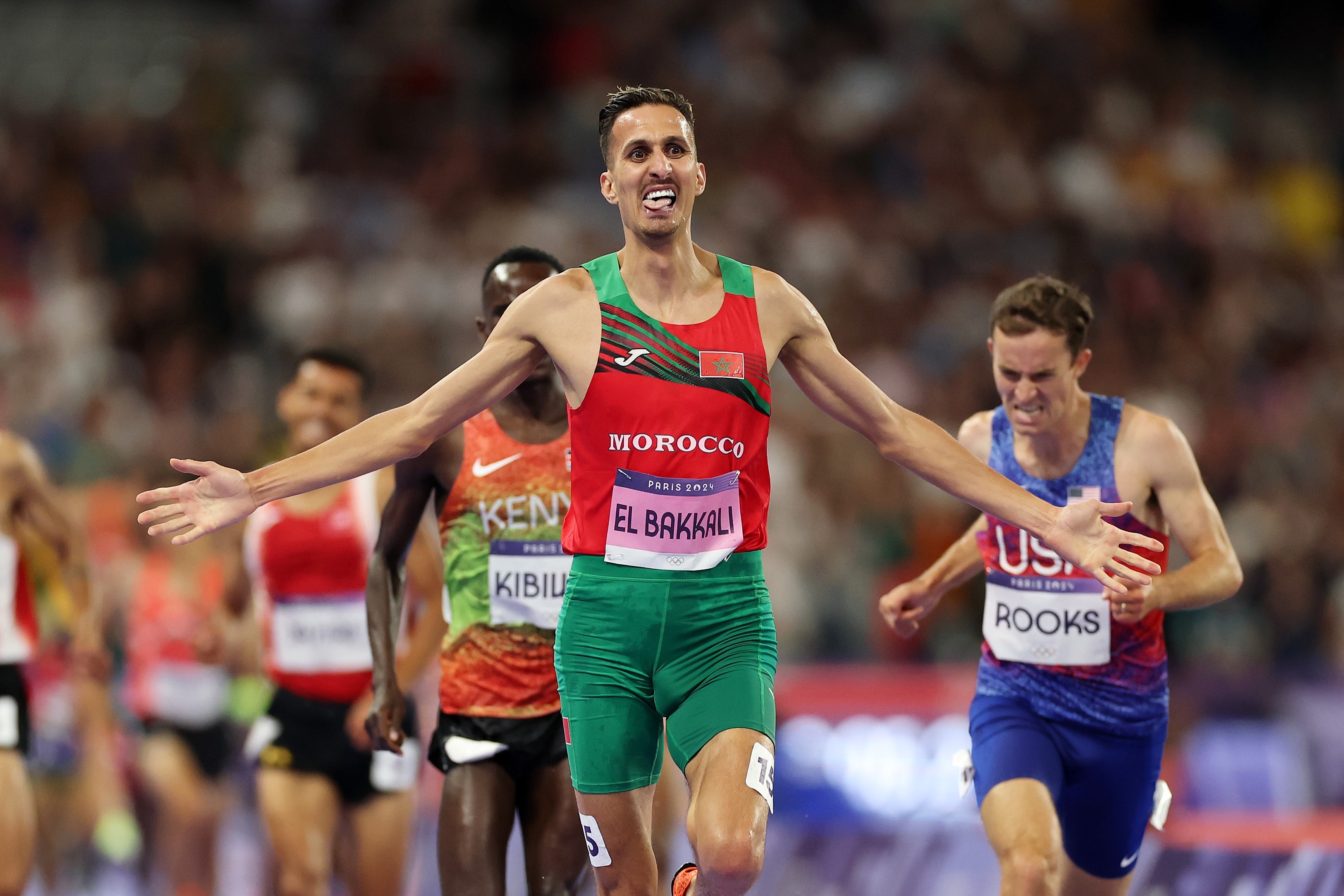 Moroccan athlete Soufiane El Bakkali defended his gold medal in the ...