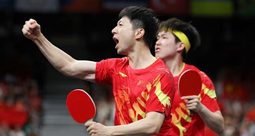 China has won the gold medal in men's table tennis for the third ...